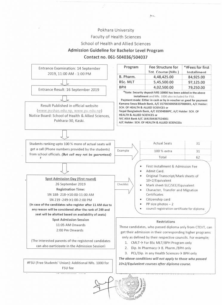 Second Round Admission Notice - SHAS | SHAS